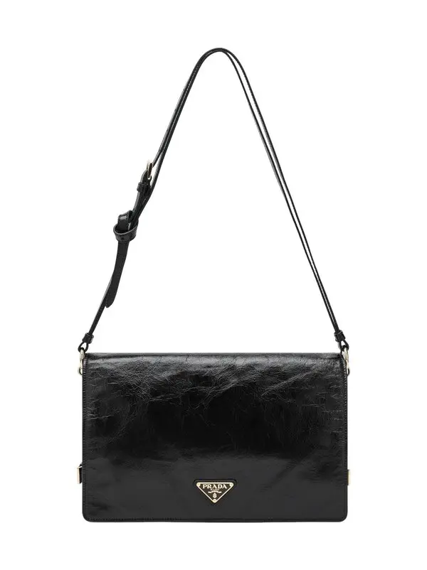 Prada Leather Shoulder Bag - Black