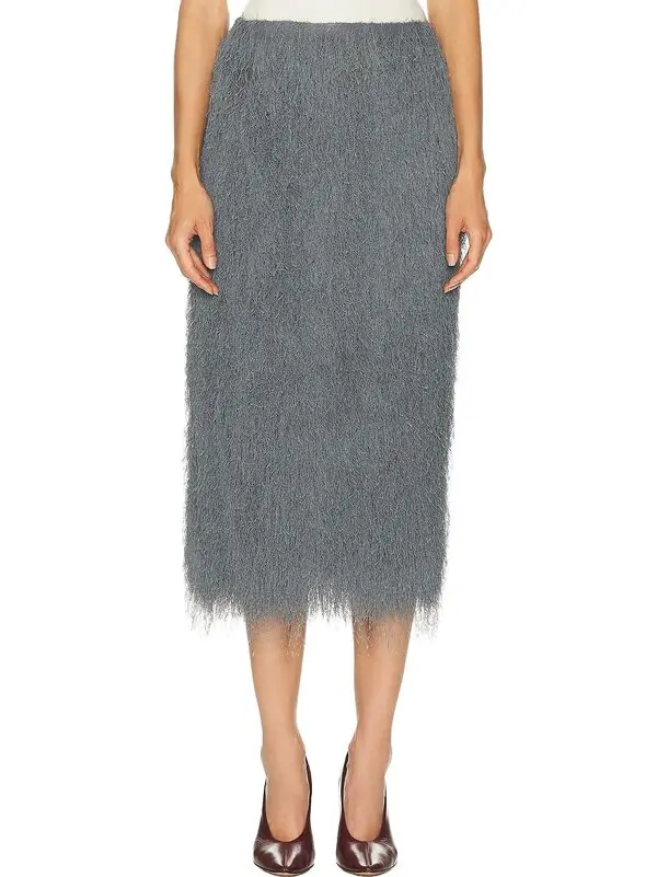 Dries Van Noten Sokna Midi Skirt - Gray