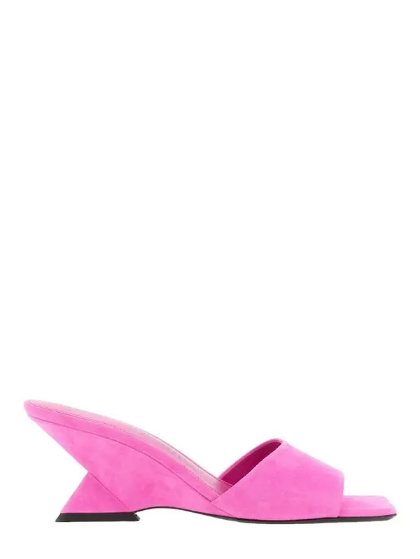 Attico Cheope Suede Mules - Pink