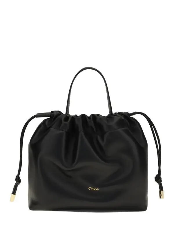 Chloé Leather Chain Shoulder Bag - Black