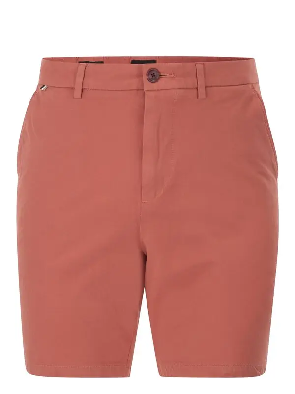 BOSS Stretch Cotton Chino Shorts - Red