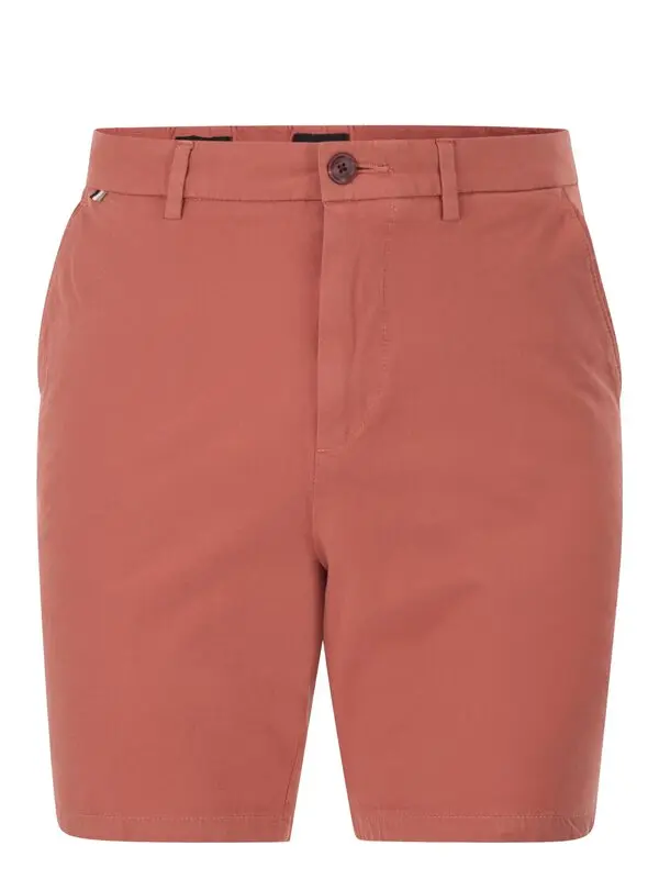 BOSS Stretch Cotton Chino Shorts - Red
