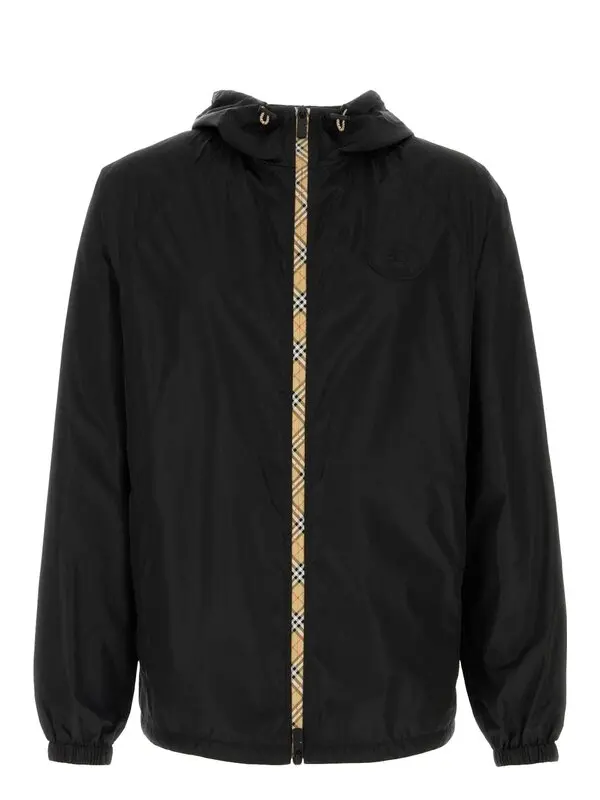 Burberry Black Nylon Windbreaker - Cream