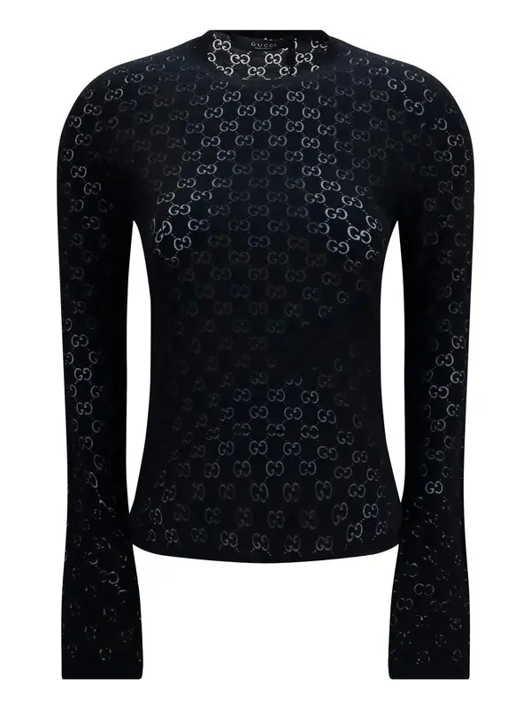 Gucci Gg Dévoré Cotton T-shirt - Black
