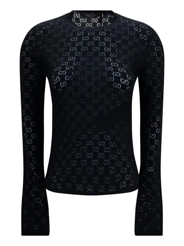 Gucci Gg Dévoré Cotton T-shirt - Black