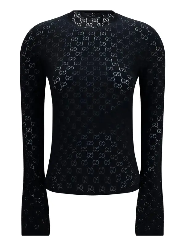 Gucci Gg Dévoré Cotton T-shirt - Black