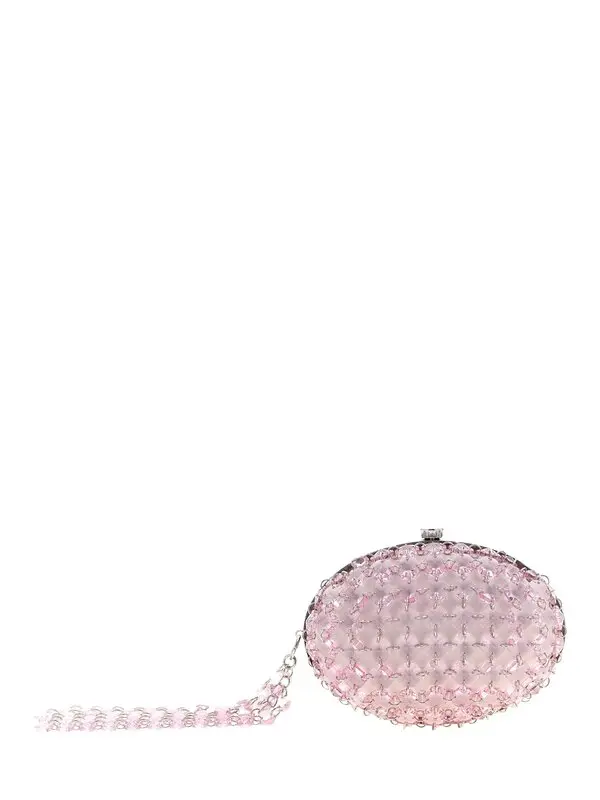SELF-PORTRAIT Crystal Chain Clutch - Pink