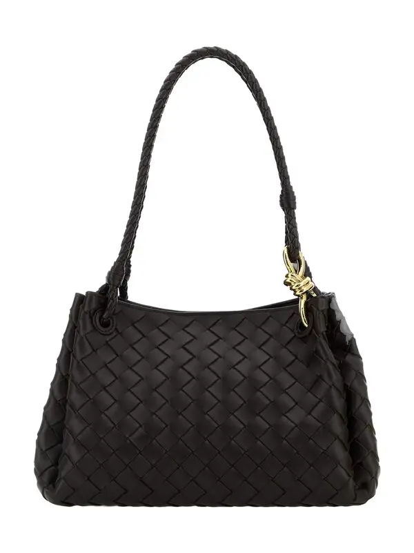 Bottega Veneta Dark Leather Parachute Handbag - Brown