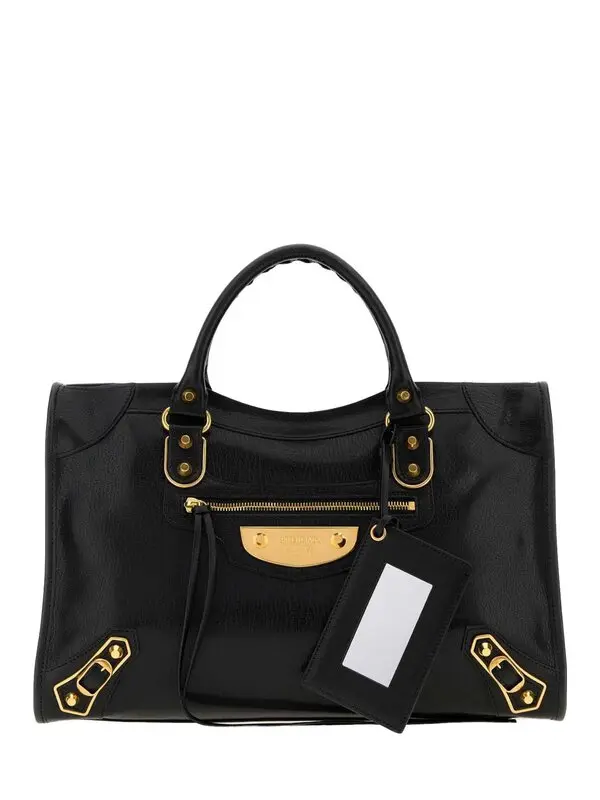 Balenciaga Leather Medium Le City Uptown Handbag - Black