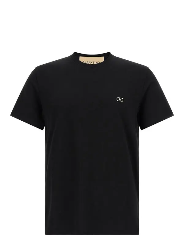Valentino Garavani Vlogo' Embroidery T-shirt - Black