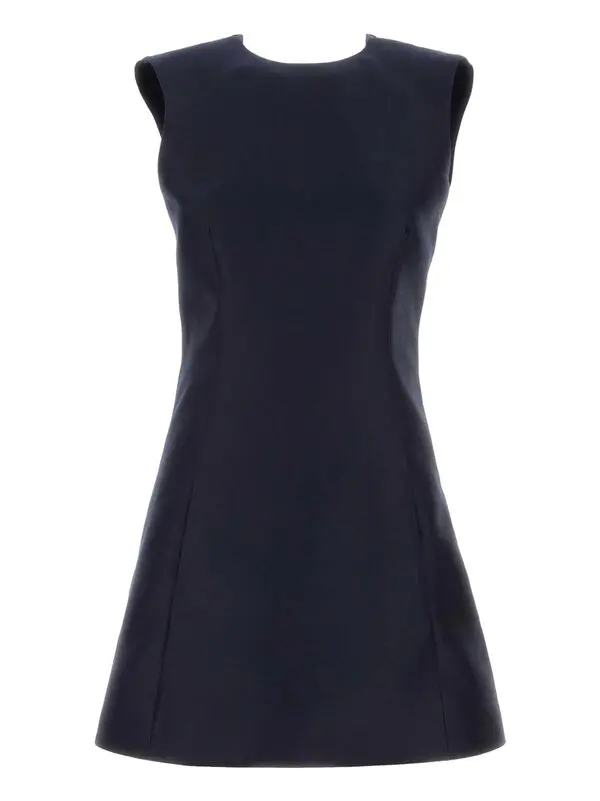 Balenciaga Midnight Wool Blend Mini Dress - Blue