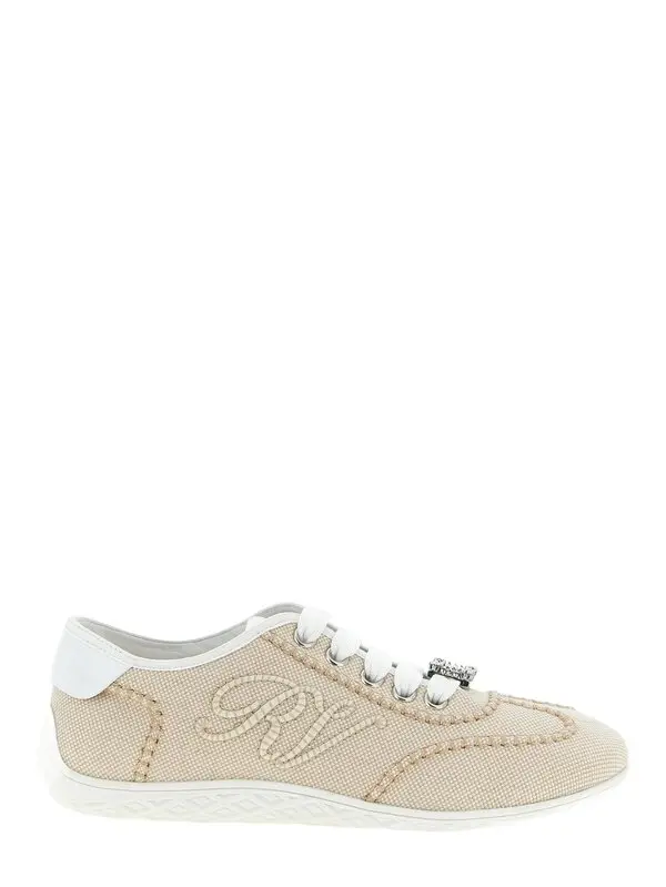 ROGER VIVIER Viv Low Sneakers - Cream