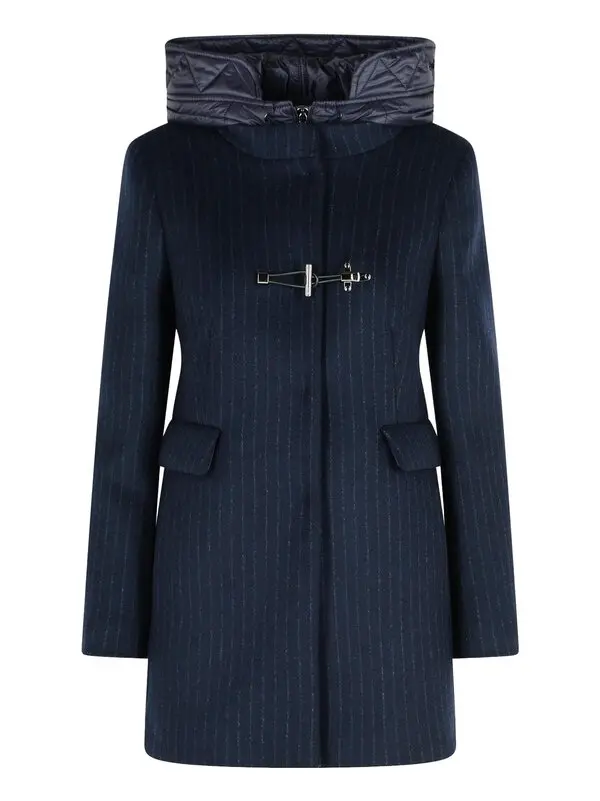 FAY Wool Blend Coat - Blue