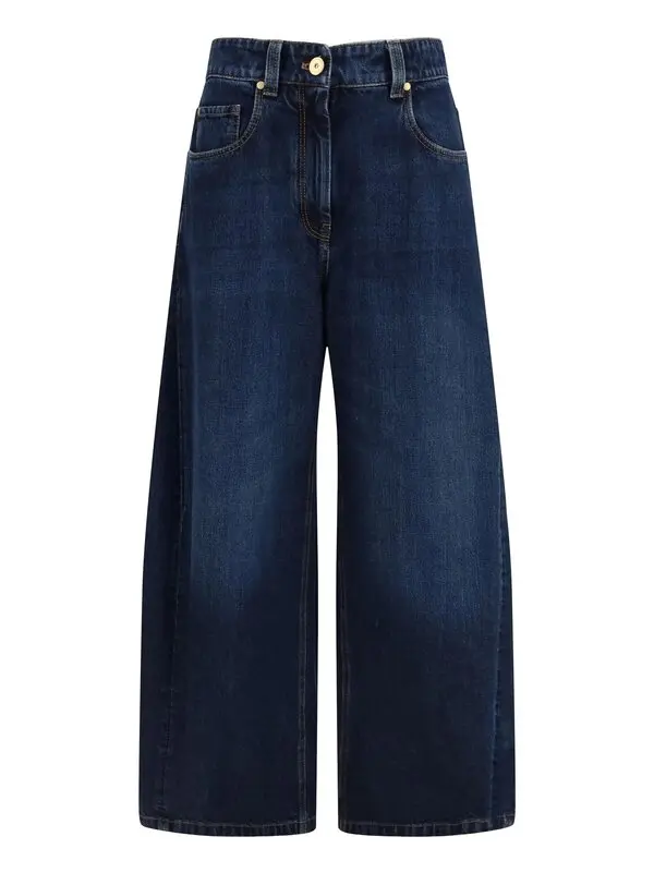 Brunello Cucinelli Barrel-leg Jeans - Blue