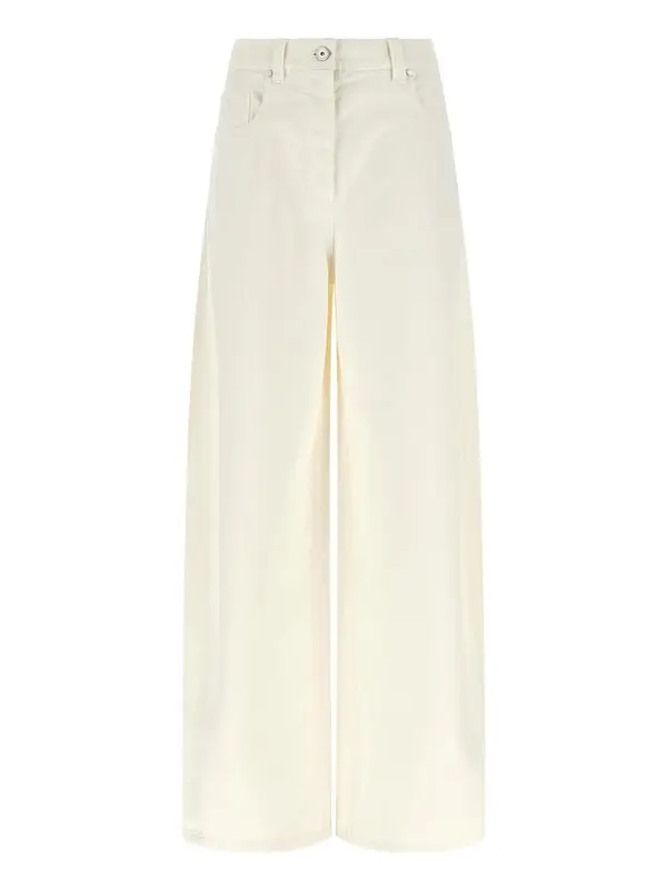 Brunello Cucinelli The Wide Barrel Jeans - White