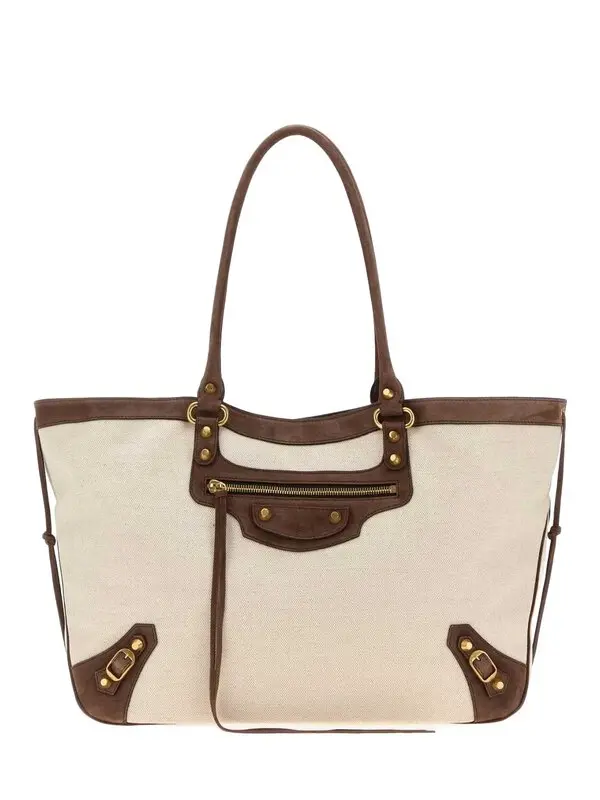 Balenciaga Sand Canvas Le City Shopping Bag - Brown