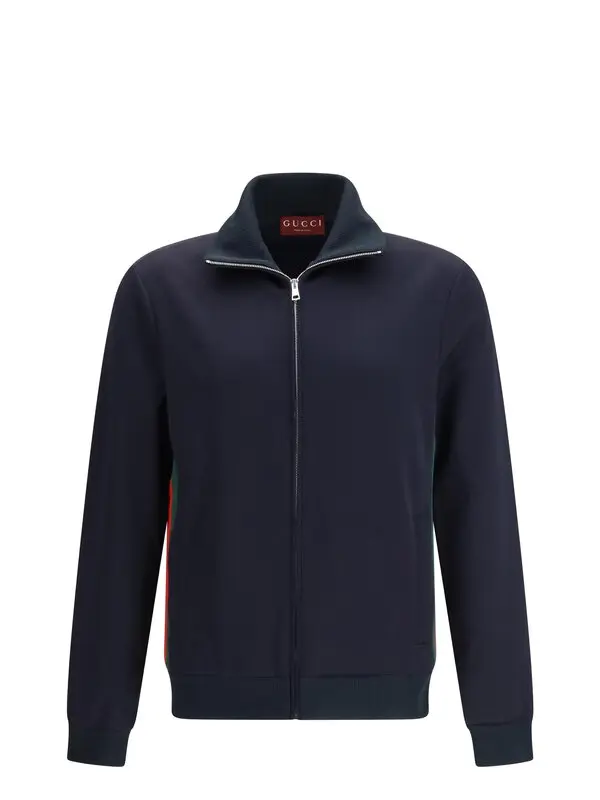 Gucci Technical Jersey Zip-up Jacket - Blue