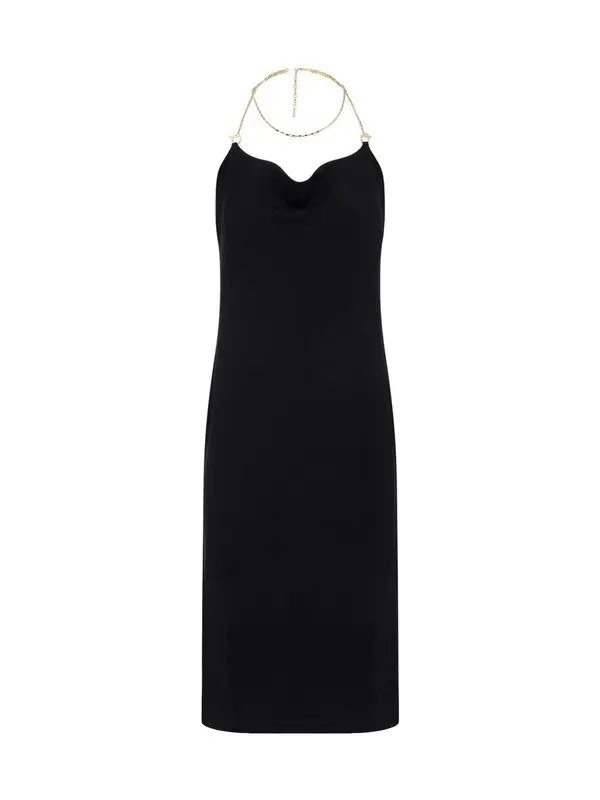 Bottega Veneta Viscose Midi Dress - Black