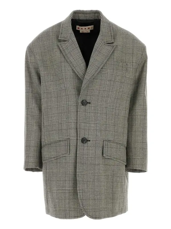 Marni Embroidered Wool Oversize Blazer - Multicolor