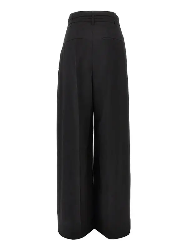 Sportmax Wool Tailored Pants - Black