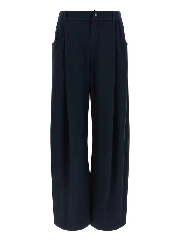 Brunello Cucinelli Cotton Silk Pants - Blue