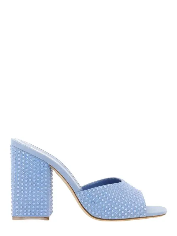 Paris Texas Embellished Leather Mules - Multicolor