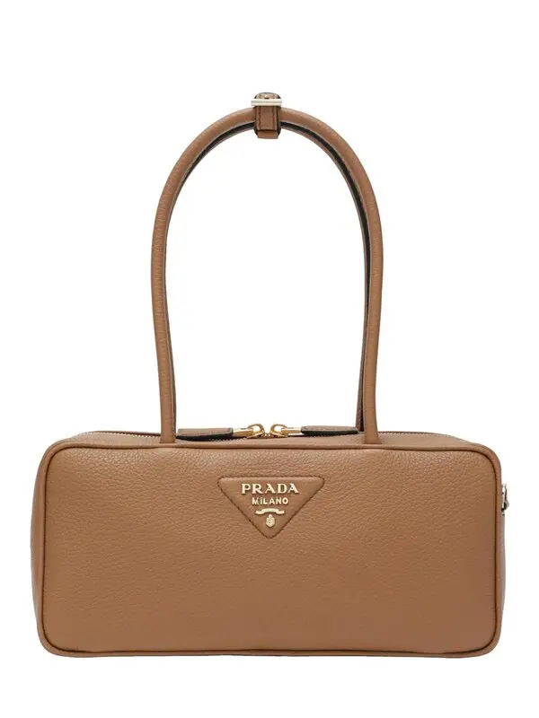 Prada Leather Top-handle Bag - Brown