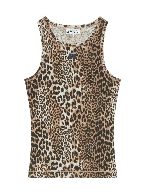 GANNI Organic Cotton Tank Top - Multicolor
