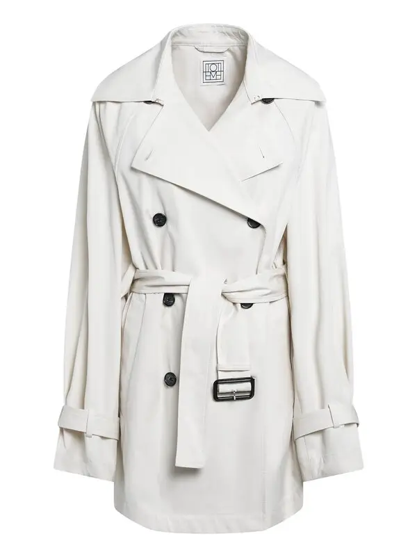 TOTEME Double-breasted Cotton Trench Coat - Cream