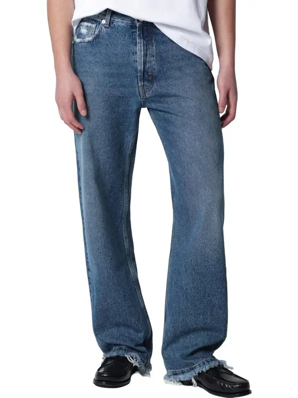 Séfr Frayed Cut Denim Jeans - Blue
