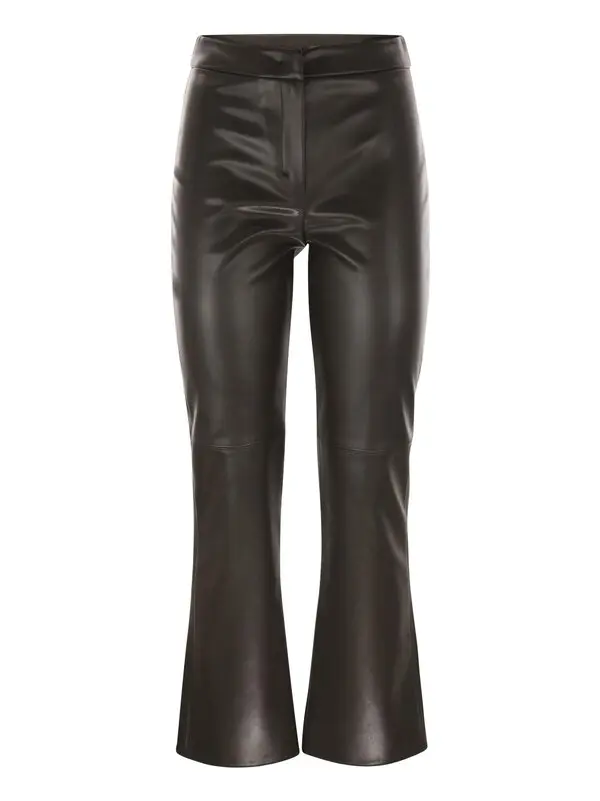 Max Mara Coated Fabric Trousers - Black