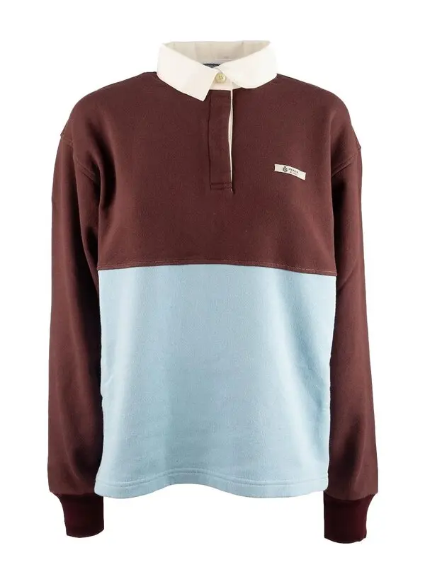 Prada Color Block Collared Sweatshirt - Multicolor