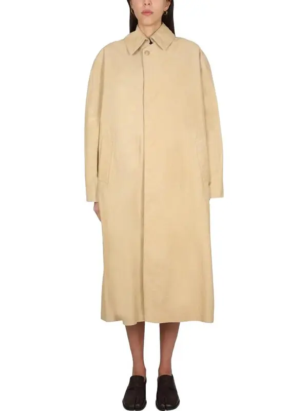 MAISON MARGIELA Utility Style Trench Coat - Cream