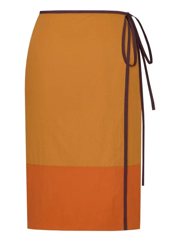 Saint Laurent Nylon Pencil Skirt - Yellow