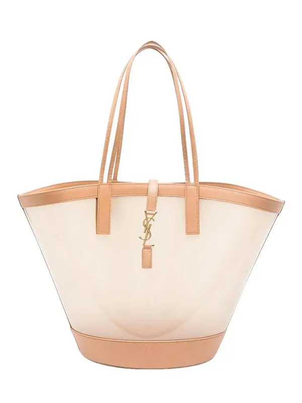 Saint Laurent Transparent Tote Bag - Cream