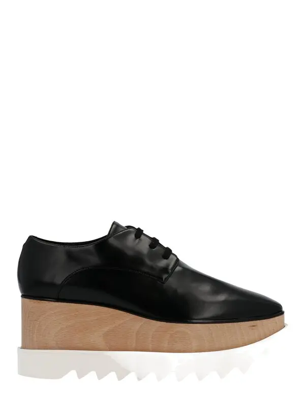 Stella McCartney Elyse Lace Up Wedges - Black