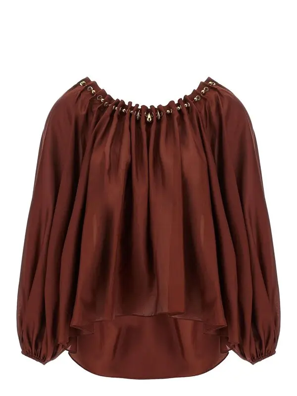 Zimmermann Aster Silk Habotai Blouse - Multicolor
