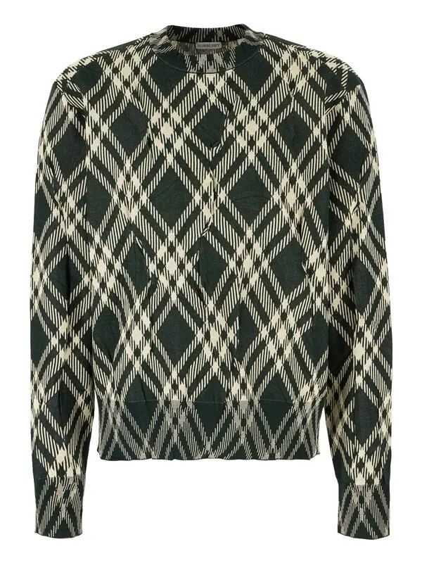 Burberry Check Long Sleeve Sweatshirt - Multicolor