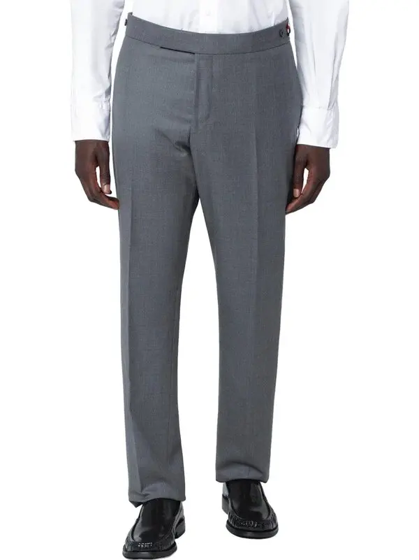 Thom Browne Grey Wool Trousers - Gray