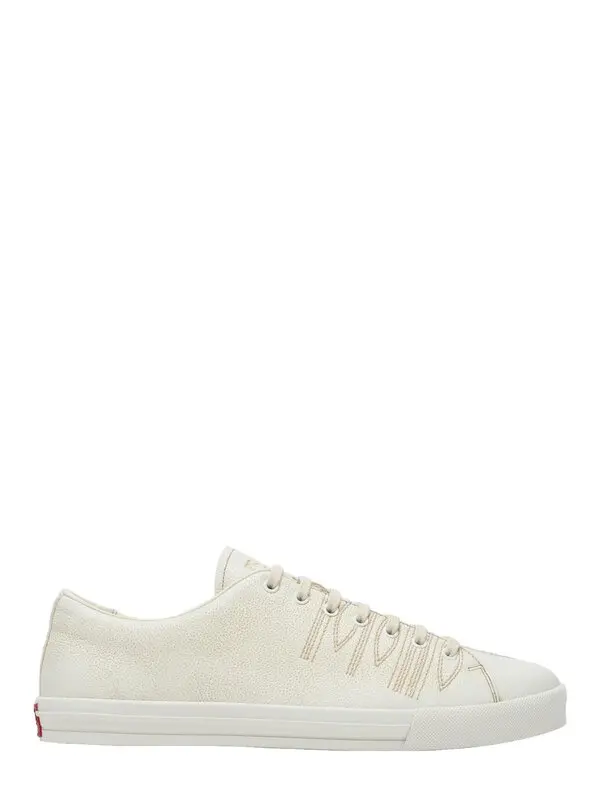 Prada Talc-coloured Leather Sneakers - White