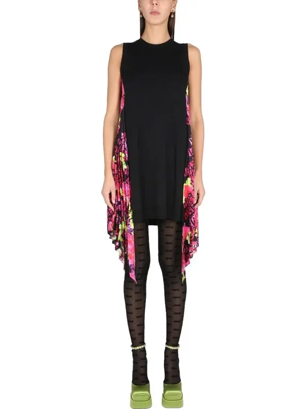 Versace Orchid Logo Dress - Black
