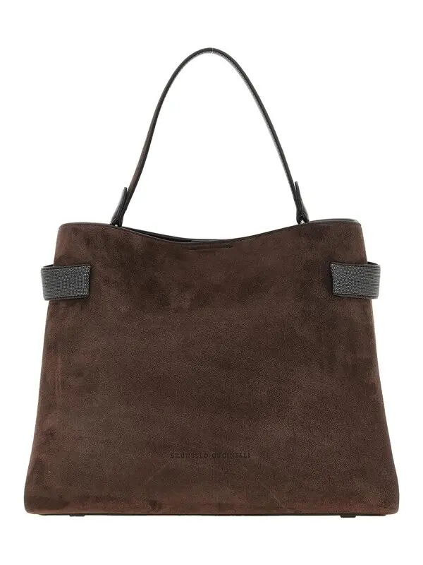 Brunello Cucinelli Essence' Large Handbag - Brown