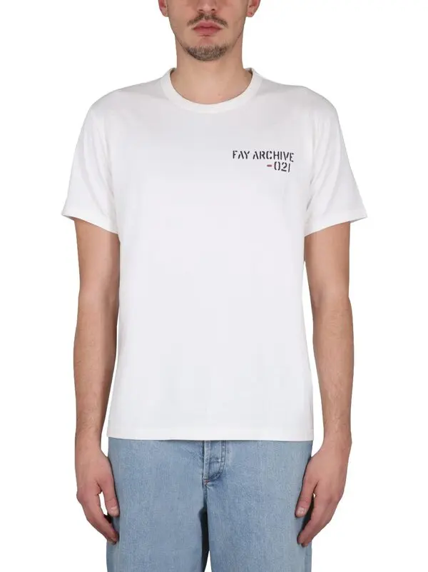 FAY T-shirt With Logo - White