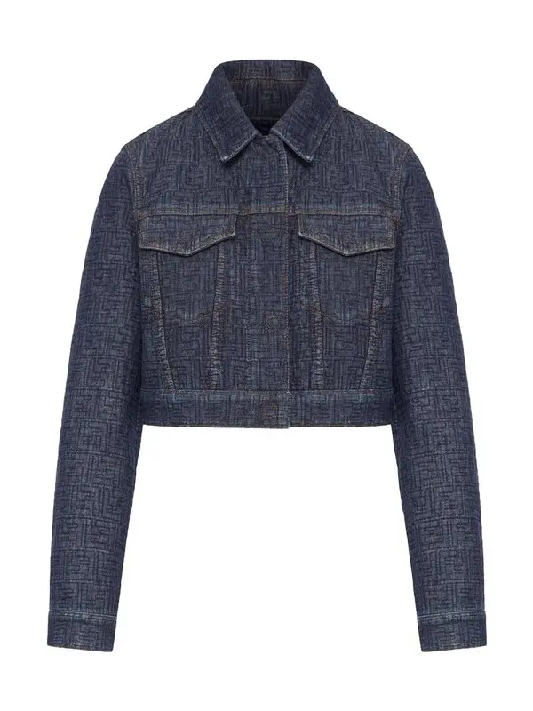 Fendi Ff Denim Jacket - Blue