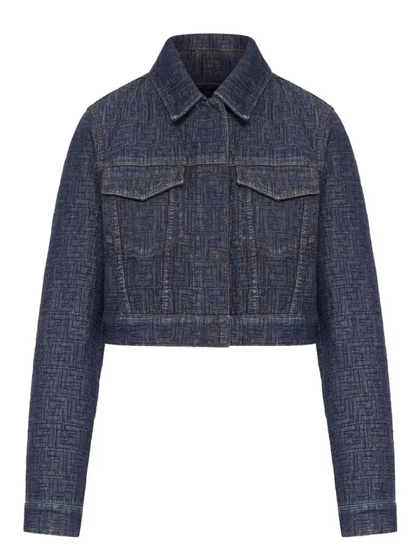Fendi Ff Denim Jacket - Blue