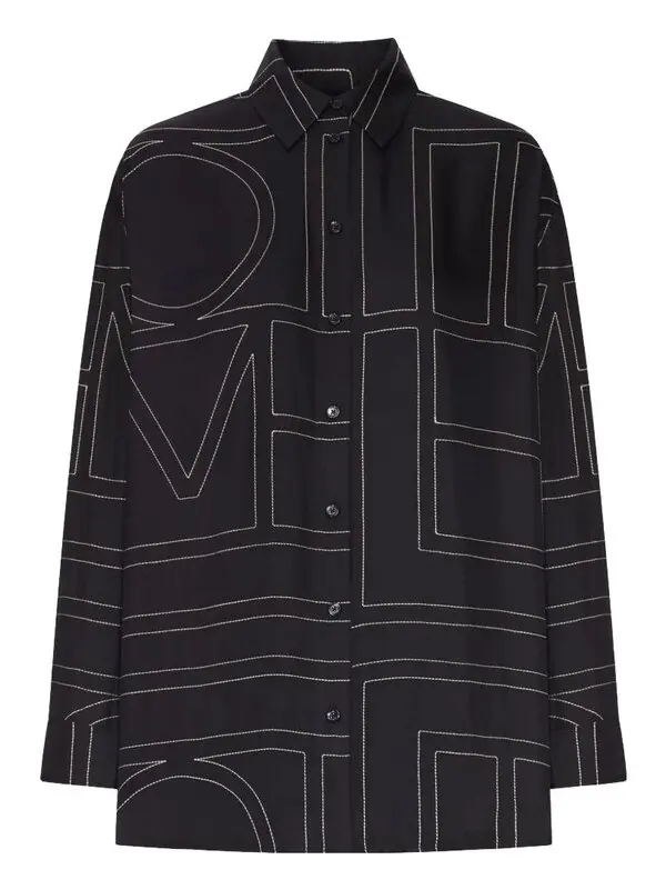 TOTEME Embroidered Silk Shirt - Multicolor