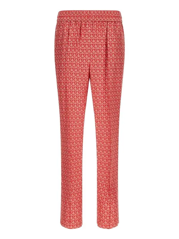 FERRAGAMO Monogram Trousers - Multicolor