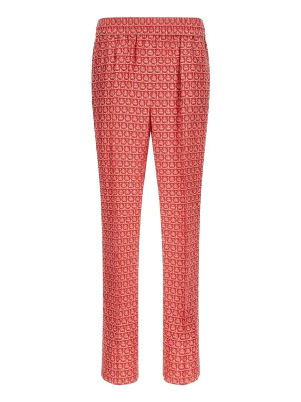 FERRAGAMO Monogram Trousers - Multicolor