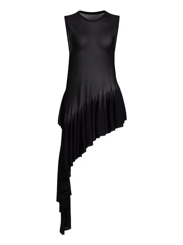Alaïa Asymmetric Top With Godet - Black