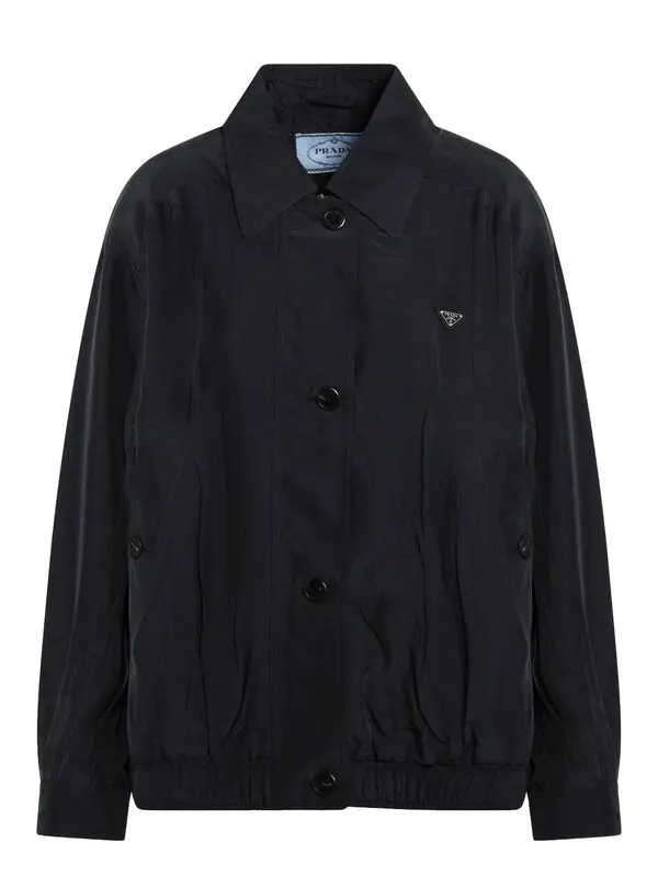 Prada Silk Blouson - Blue